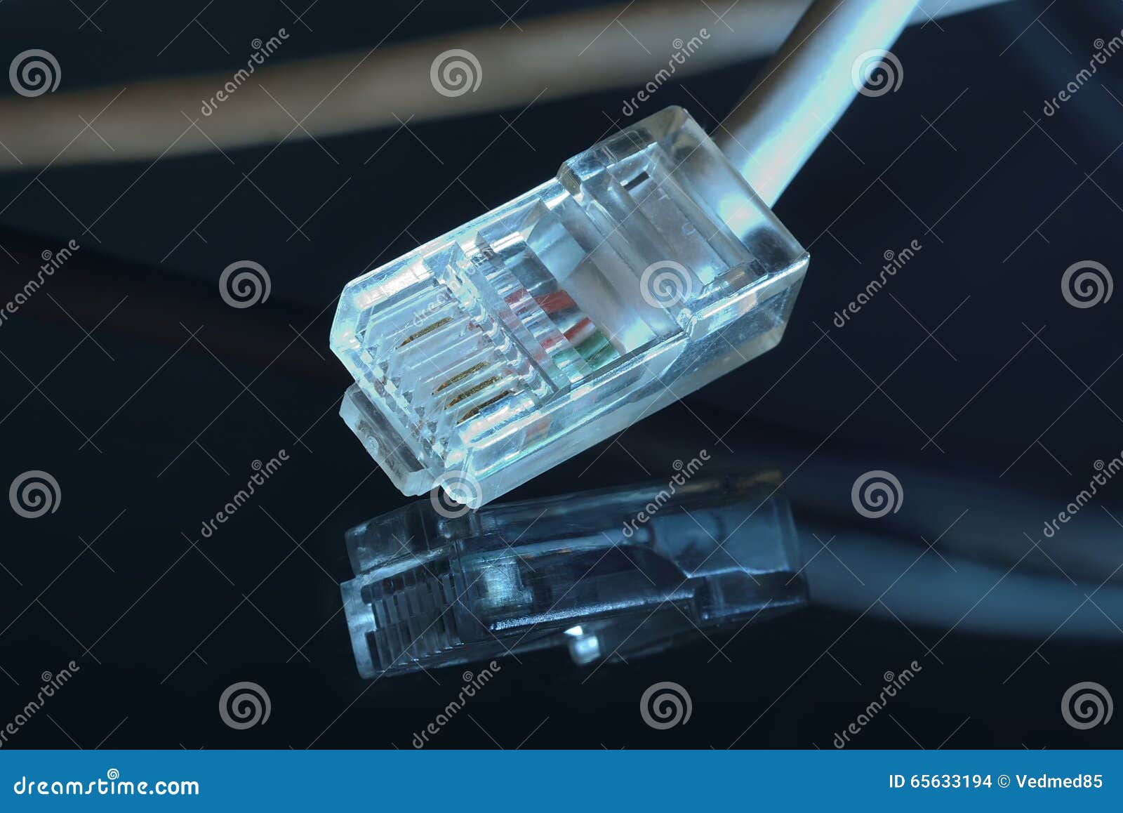 Ethernet plug (rg45) stock photo. Image of computing - 65633194