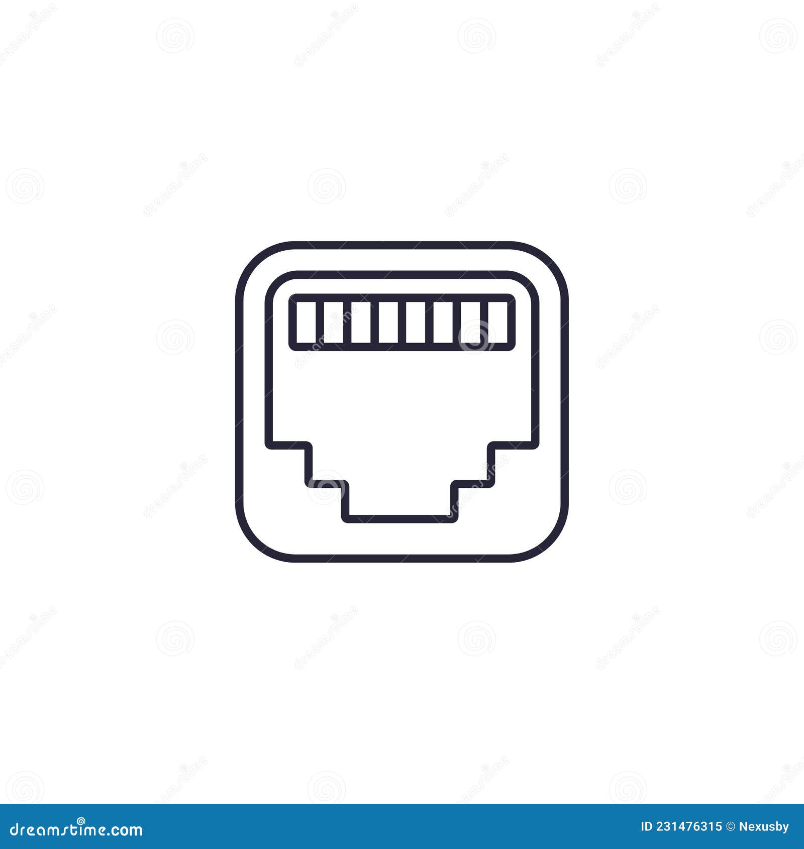 Socket Rj45 Icon. Cartoon Vector | CartoonDealer.com #115899557