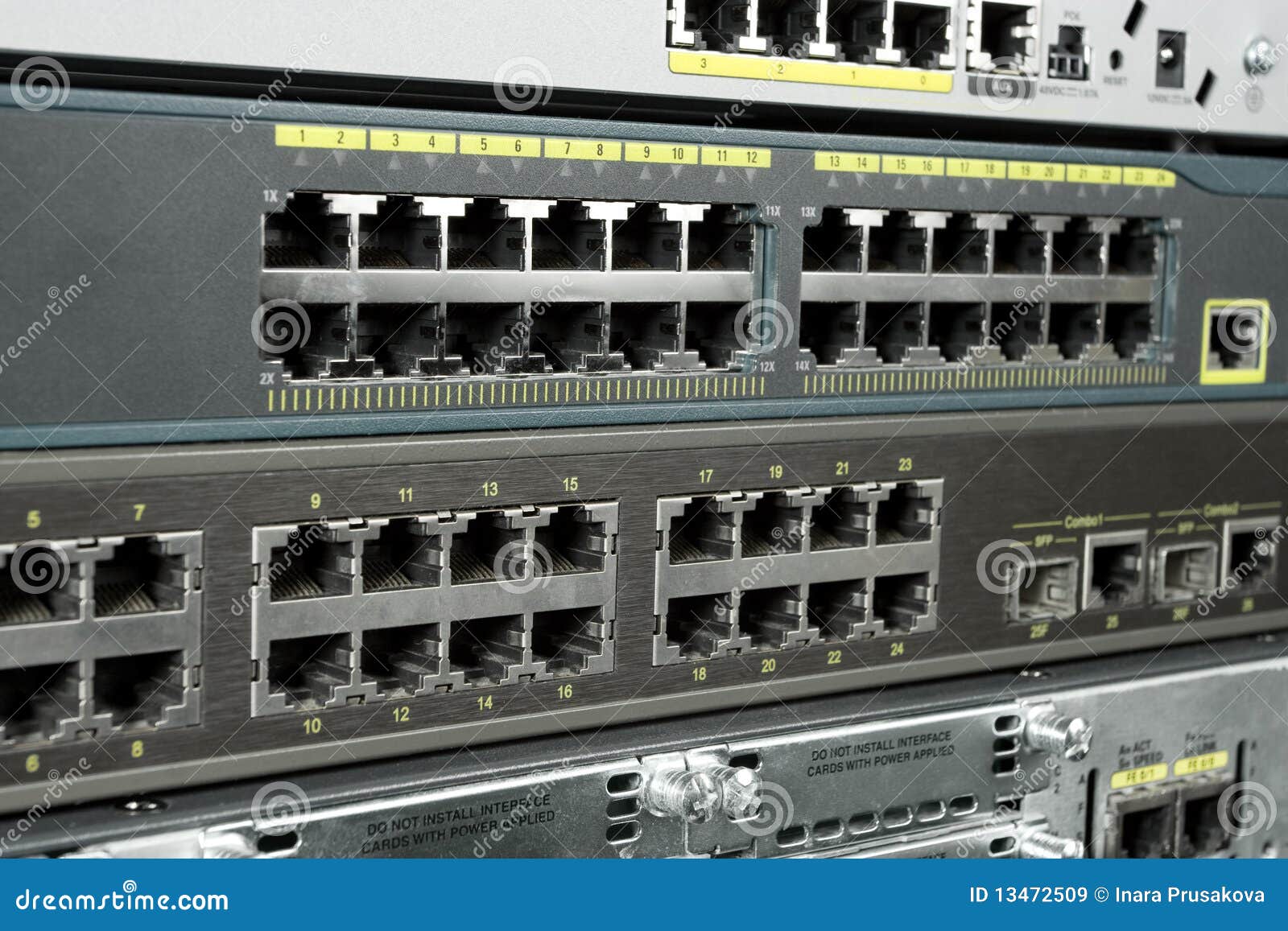 Ethernet ports stock image. Image of internet, electronic - 13472509