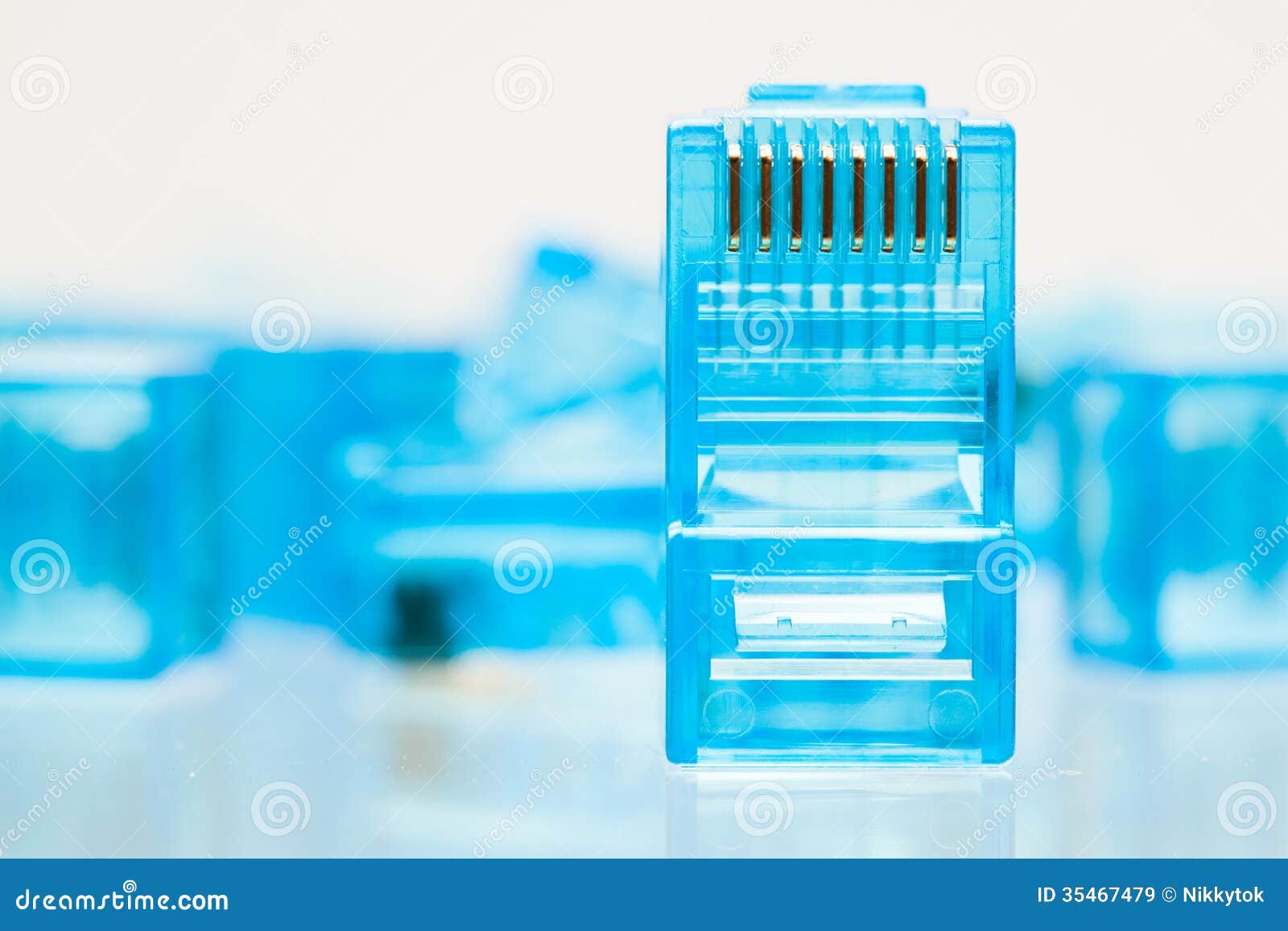 Ethernet Rj45 Blue Lan Plugs Stock Photography | CartoonDealer.com ...