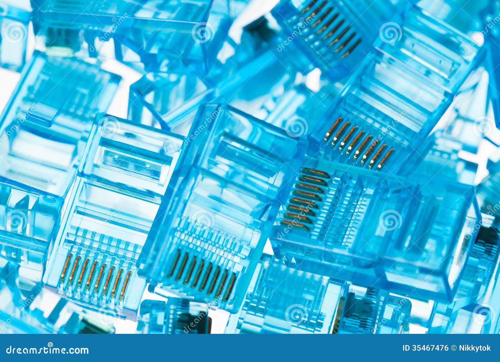 Ethernet Rj45 Blue Lan Plugs Stock Photography | CartoonDealer.com ...