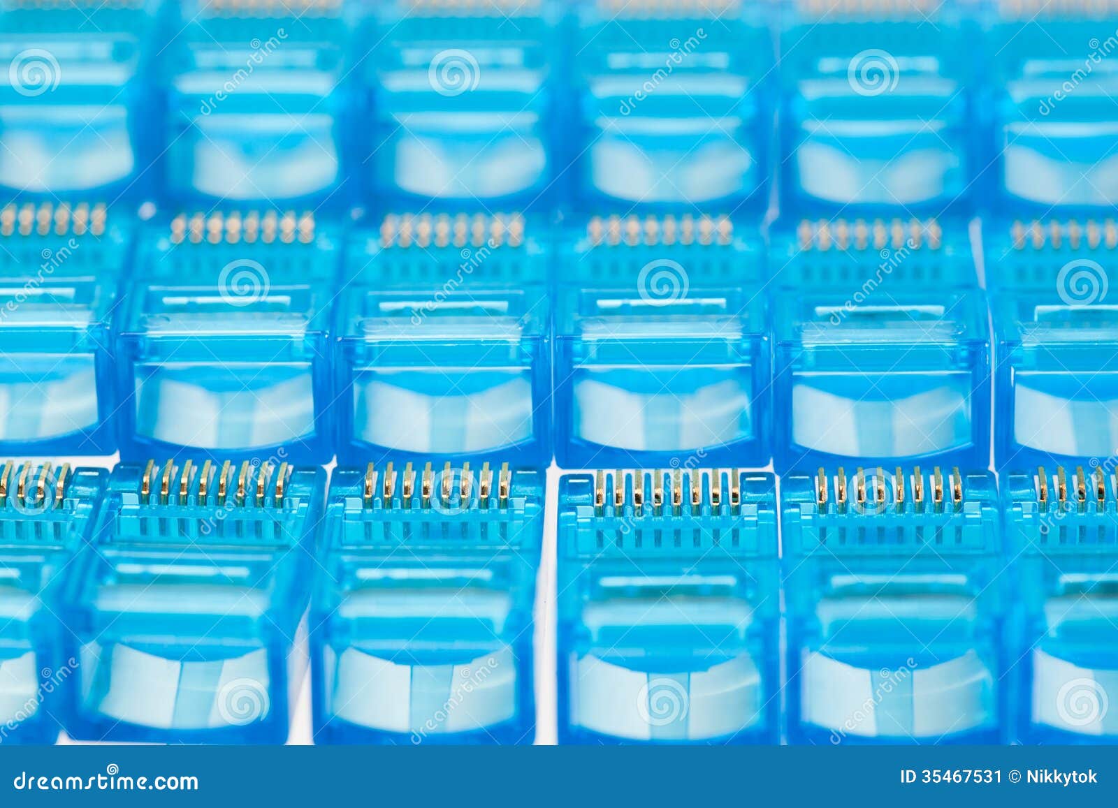 Ethernet Rj45 Blue Lan Plugs Stock Photography | CartoonDealer.com ...