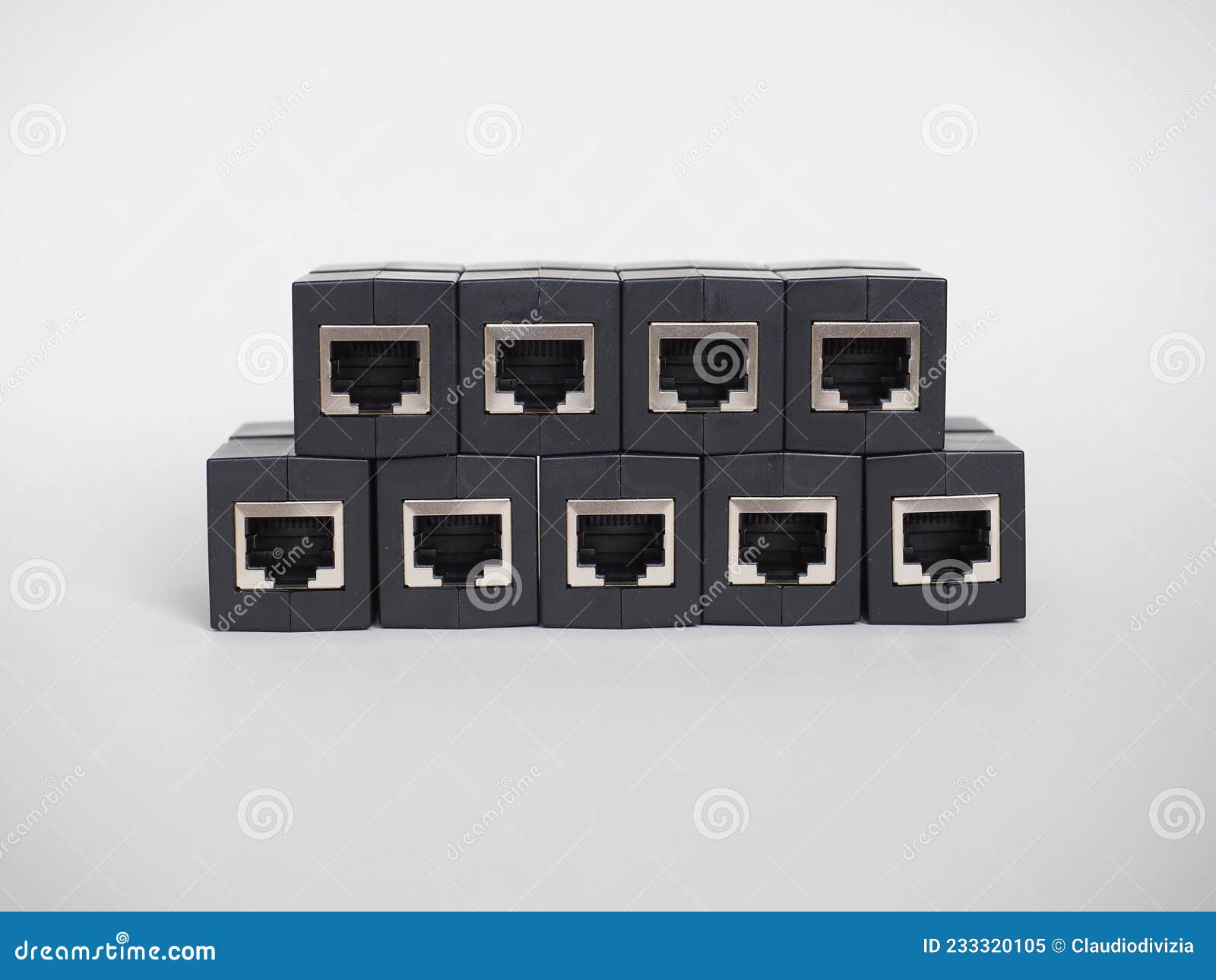 Ethernet rj45 lan sockets stock image. Image of personal - 233320105