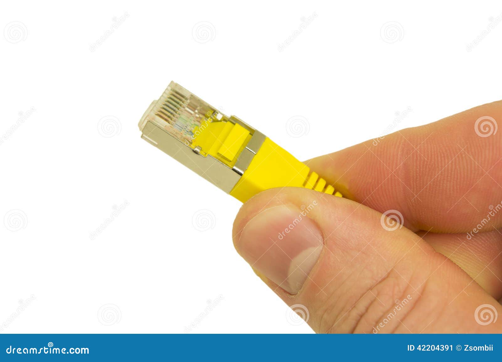 Ethernet RJ 45 plug stock image. Image of device, flash - 42204391