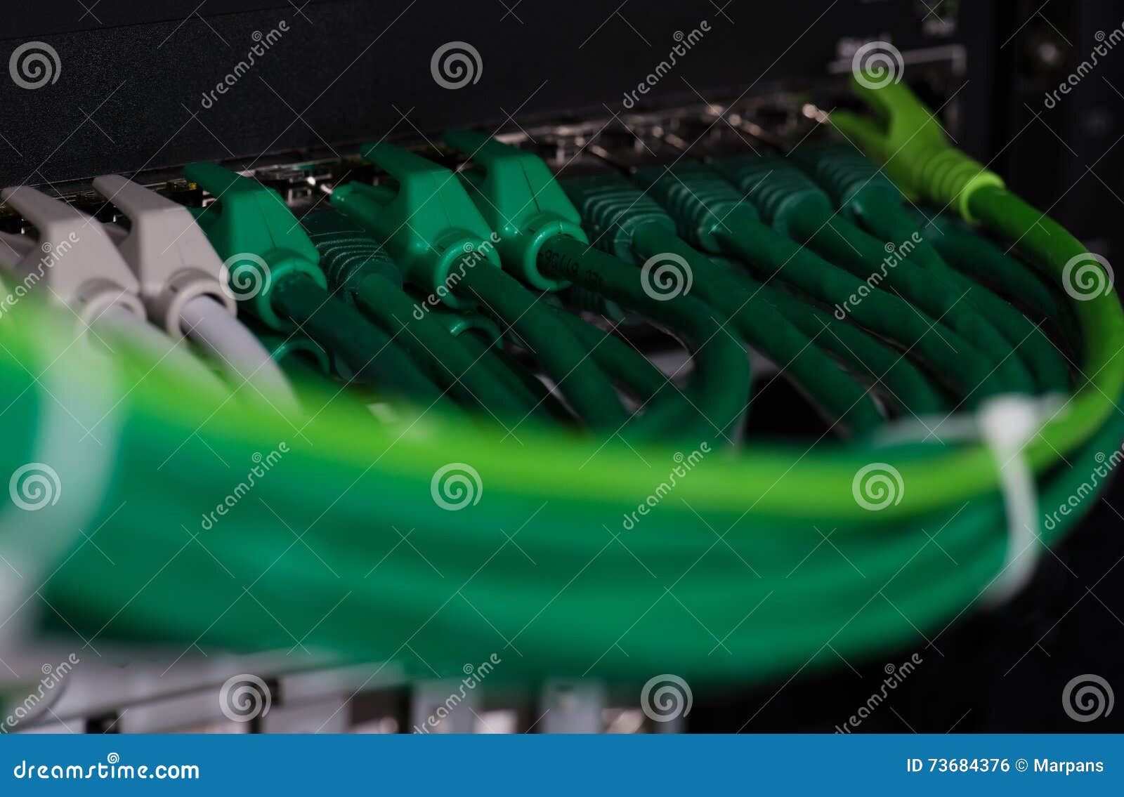 Ethernet Switch with Cables Connected Stock Photo - Image of ...