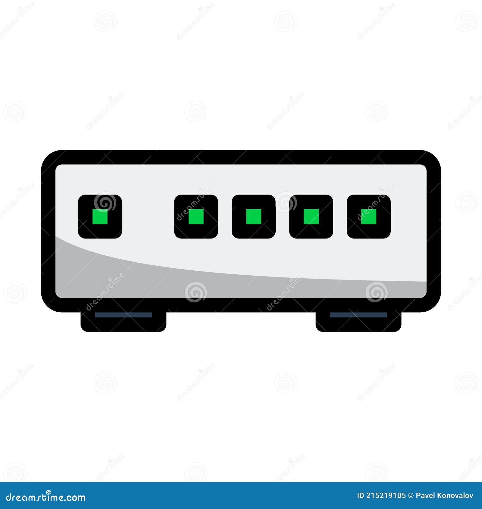 Ethernet Switch Icon stock vector. Illustration of networking - 215219105