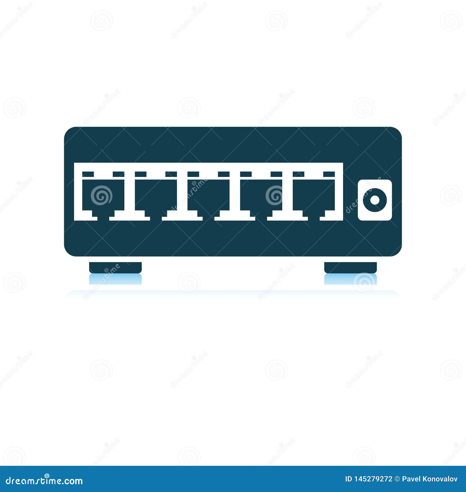 Ethernet switch icon stock vector. Illustration of office - 145279272