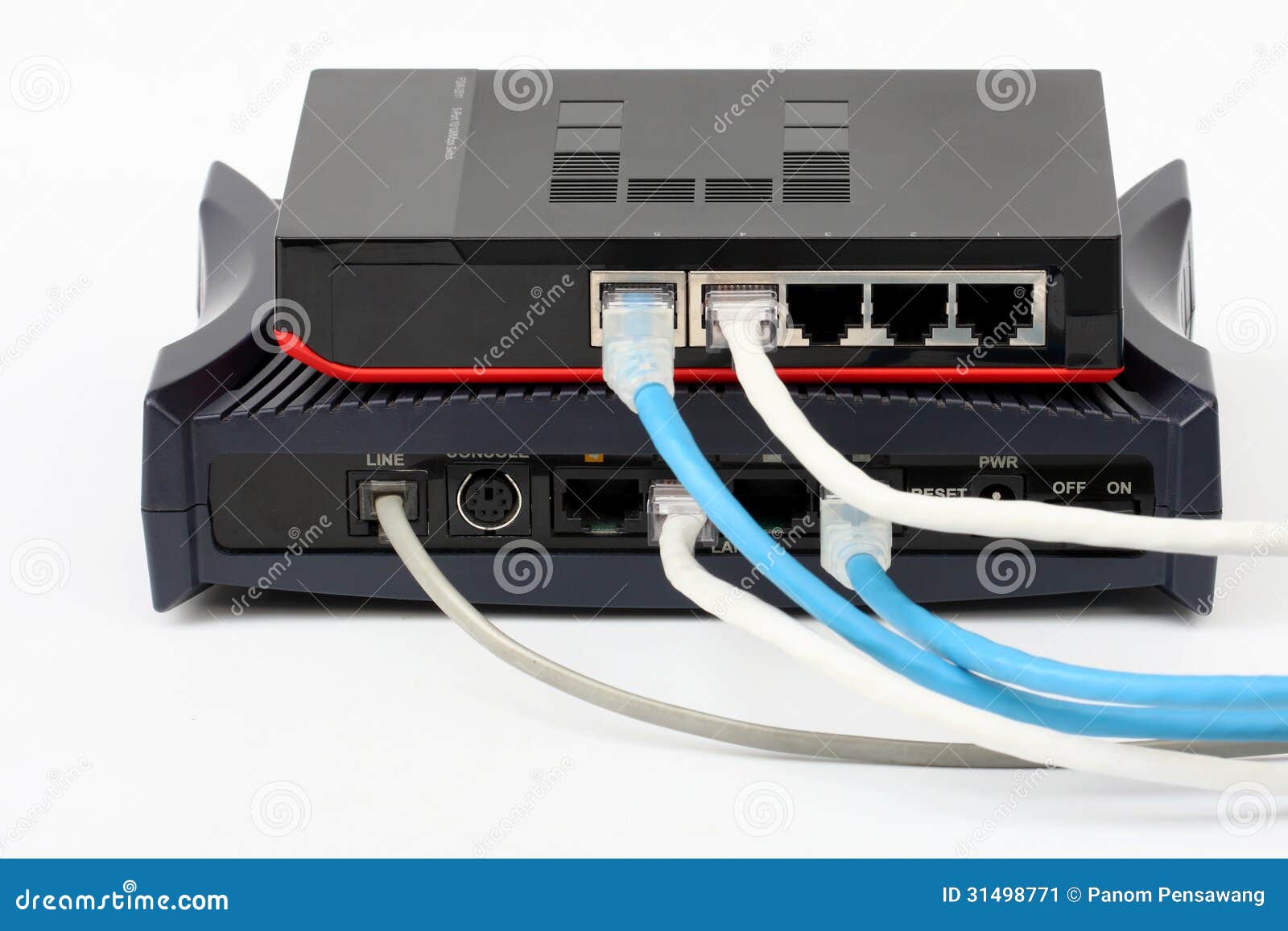 PoE Ethernet Switch Installed On The Mounting Plate Royalty-Free Stock ...