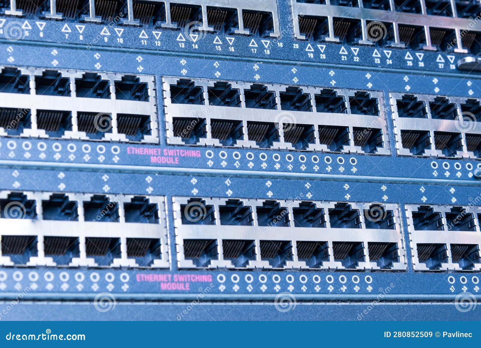 Ethernet Switch Panels Wihout Cables Stock Image - Image of ethernet ...