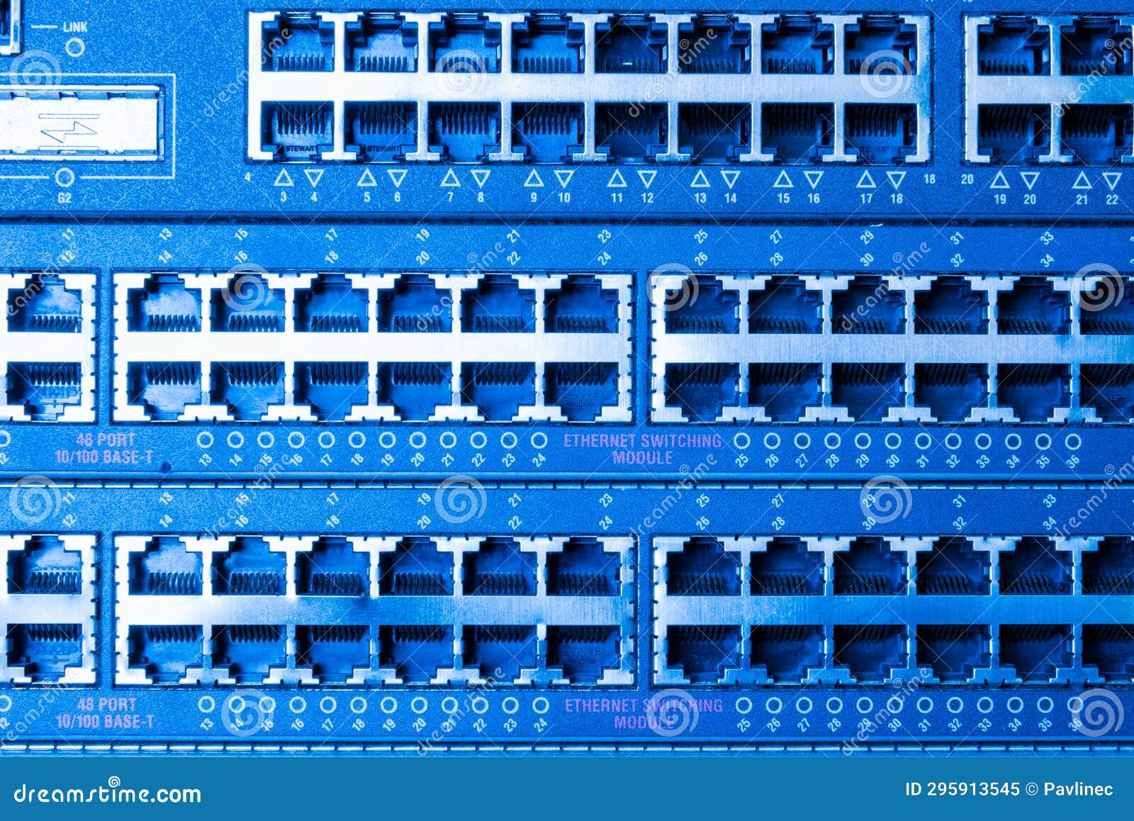 Ethernet Switch Panels Wihout Cables Stock Image - Image of rj45 ...