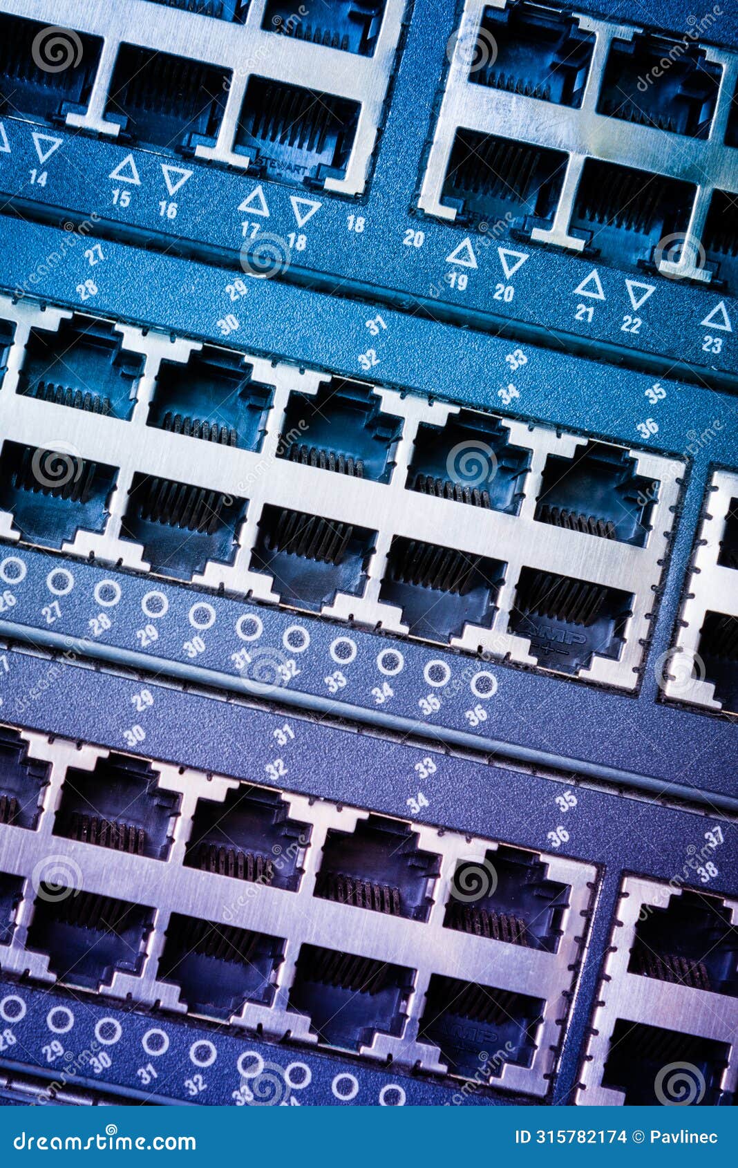 Ethernet Switch Panels Wihout Cables Stock Photo - Image of rj45, fiber ...