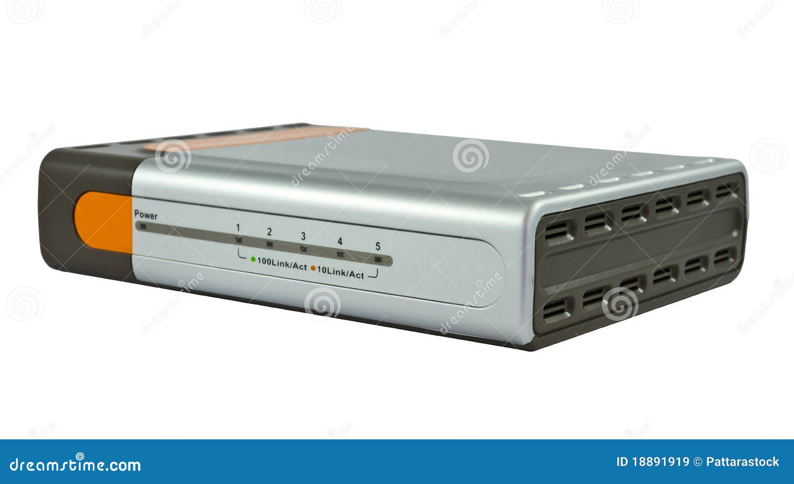 Ethernet Switch on White Background Stock Image - Image of gray ...