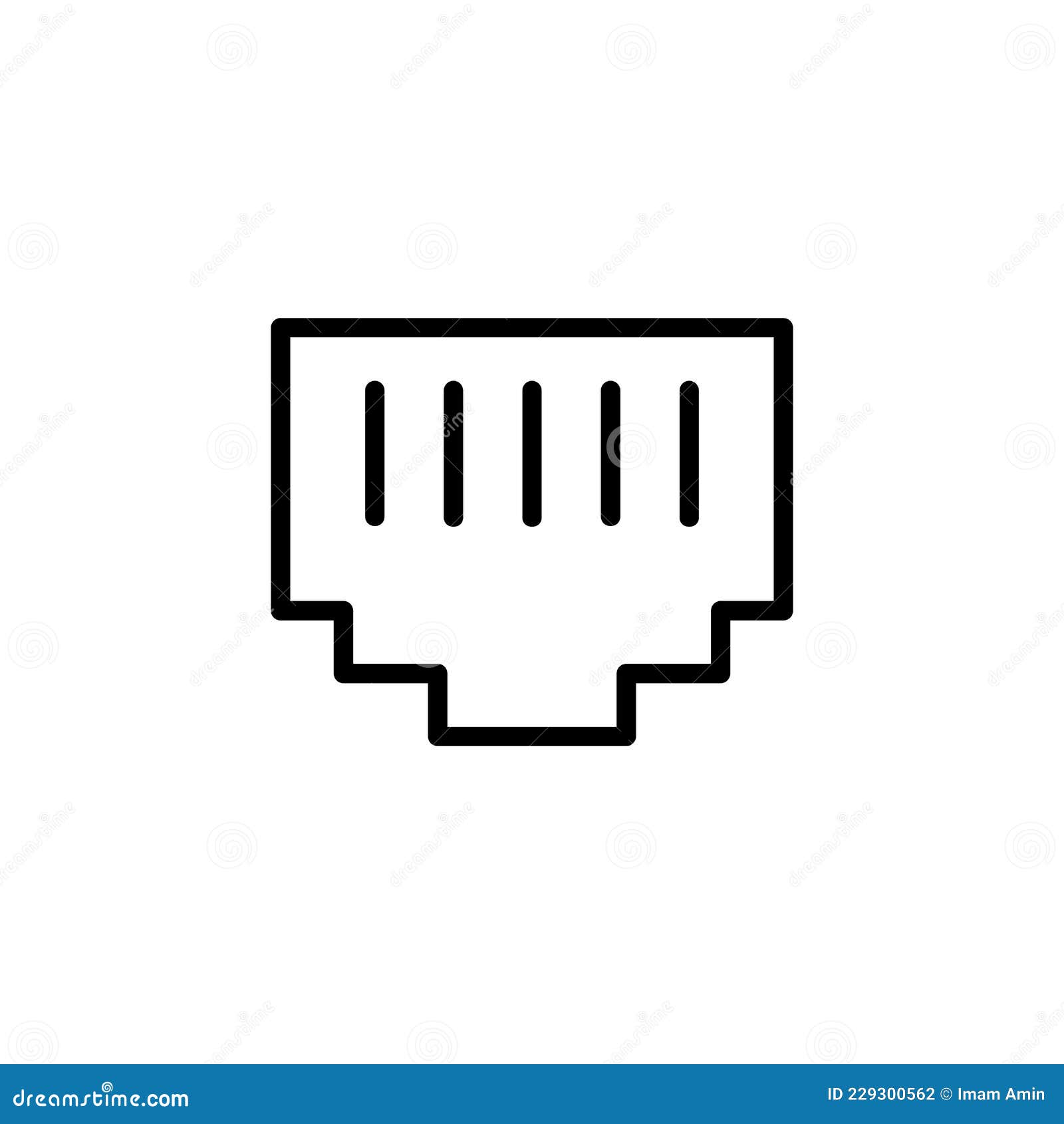 Ethernet Technology Monoline Symbol Icon Logo For Graphic Design, UI UX ...