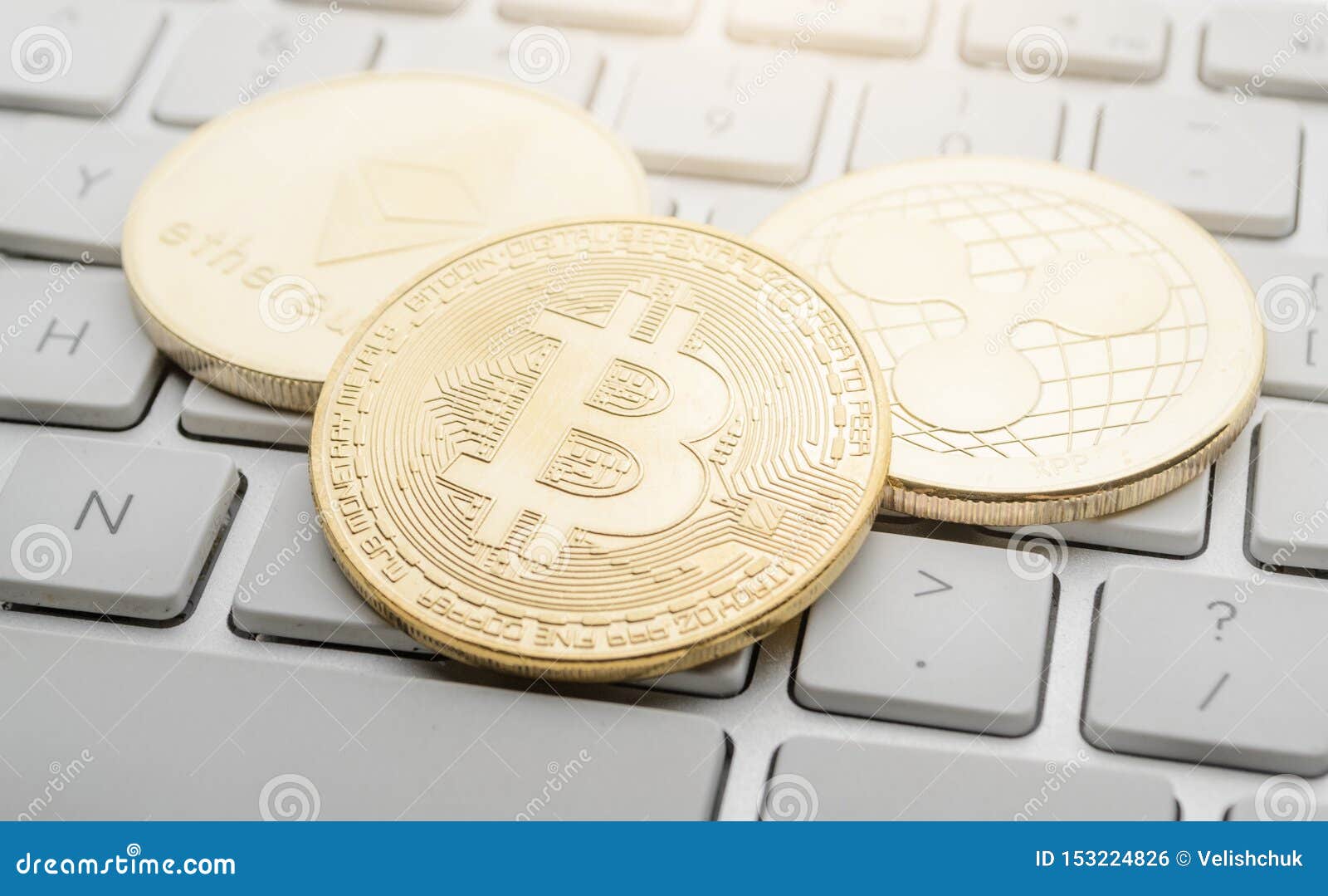 Etherum, Bitcoin, Ripple on the Keyboard Editorial Photo - Image of ...