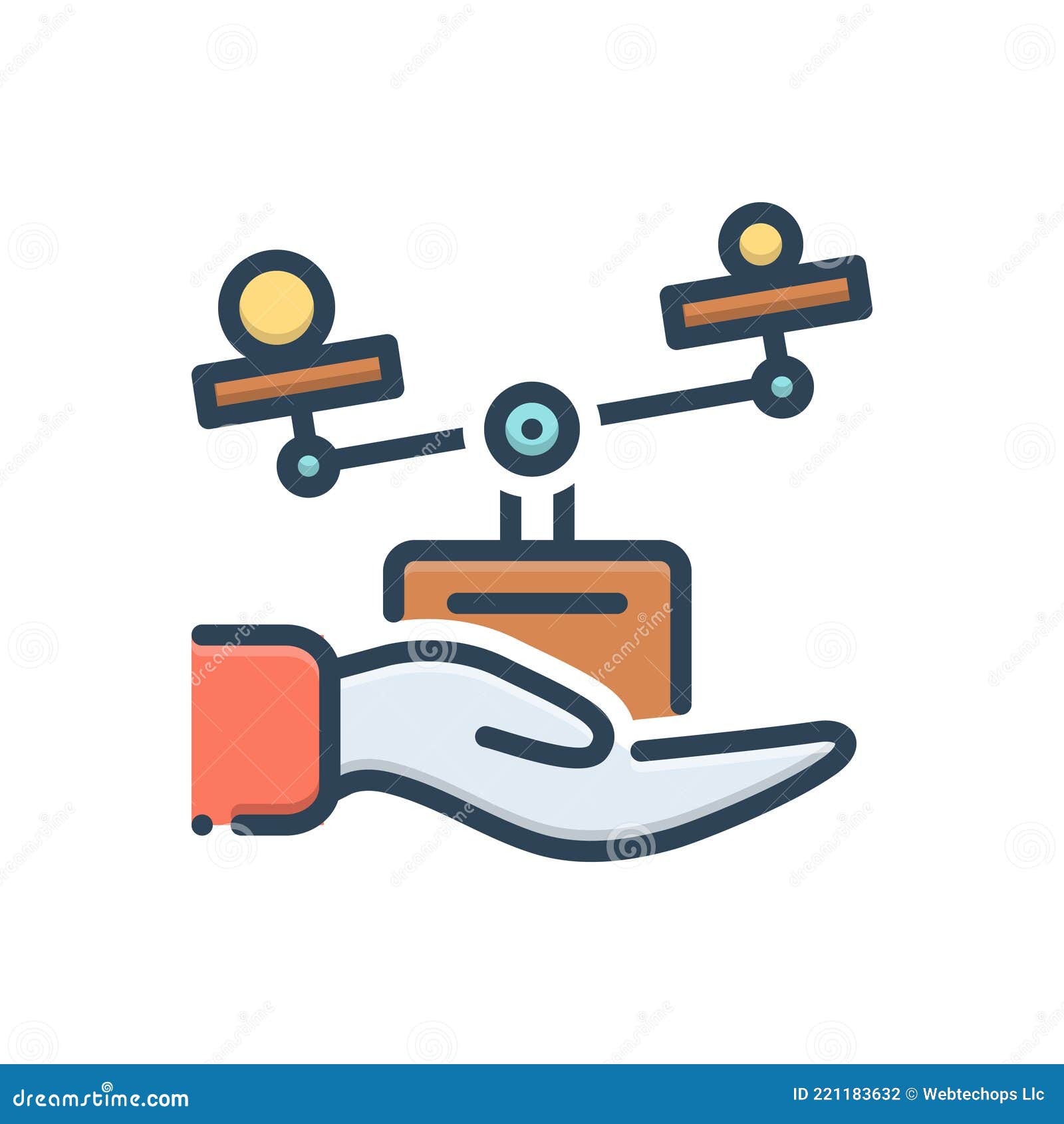 Color Illustration Icon for Ethic, Moral and Hand Stock Illustration ...