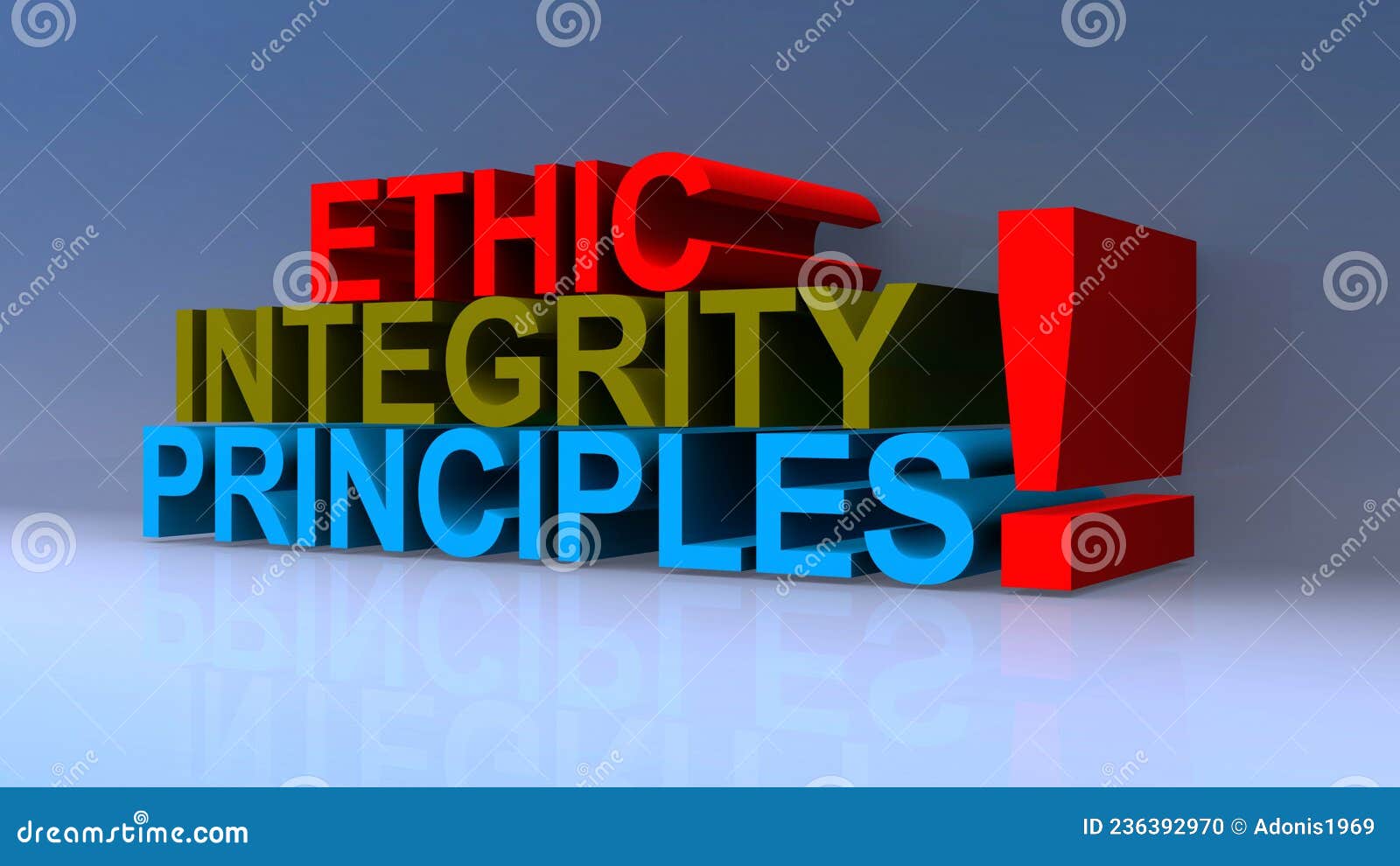 Ethic Integrity Principles on Blue Stock Illustration - Illustration of ...