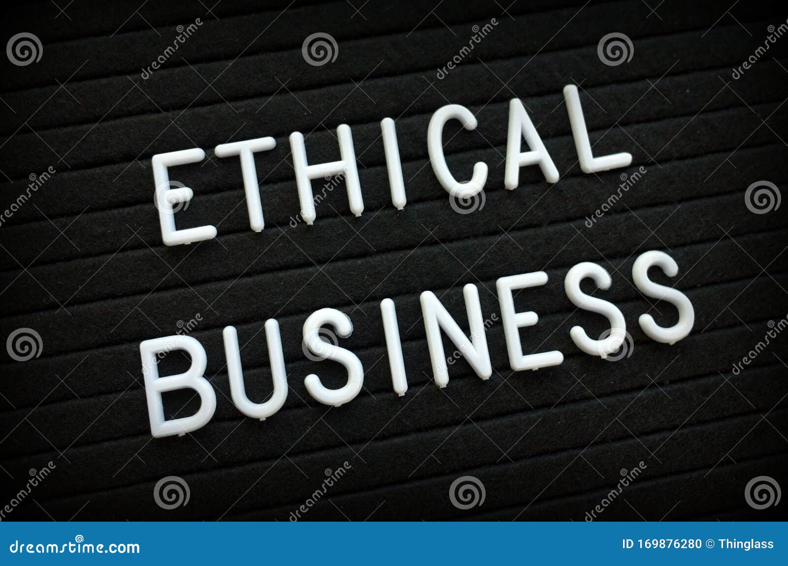 Ethical Business Message stock photo. Image of text - 169876280