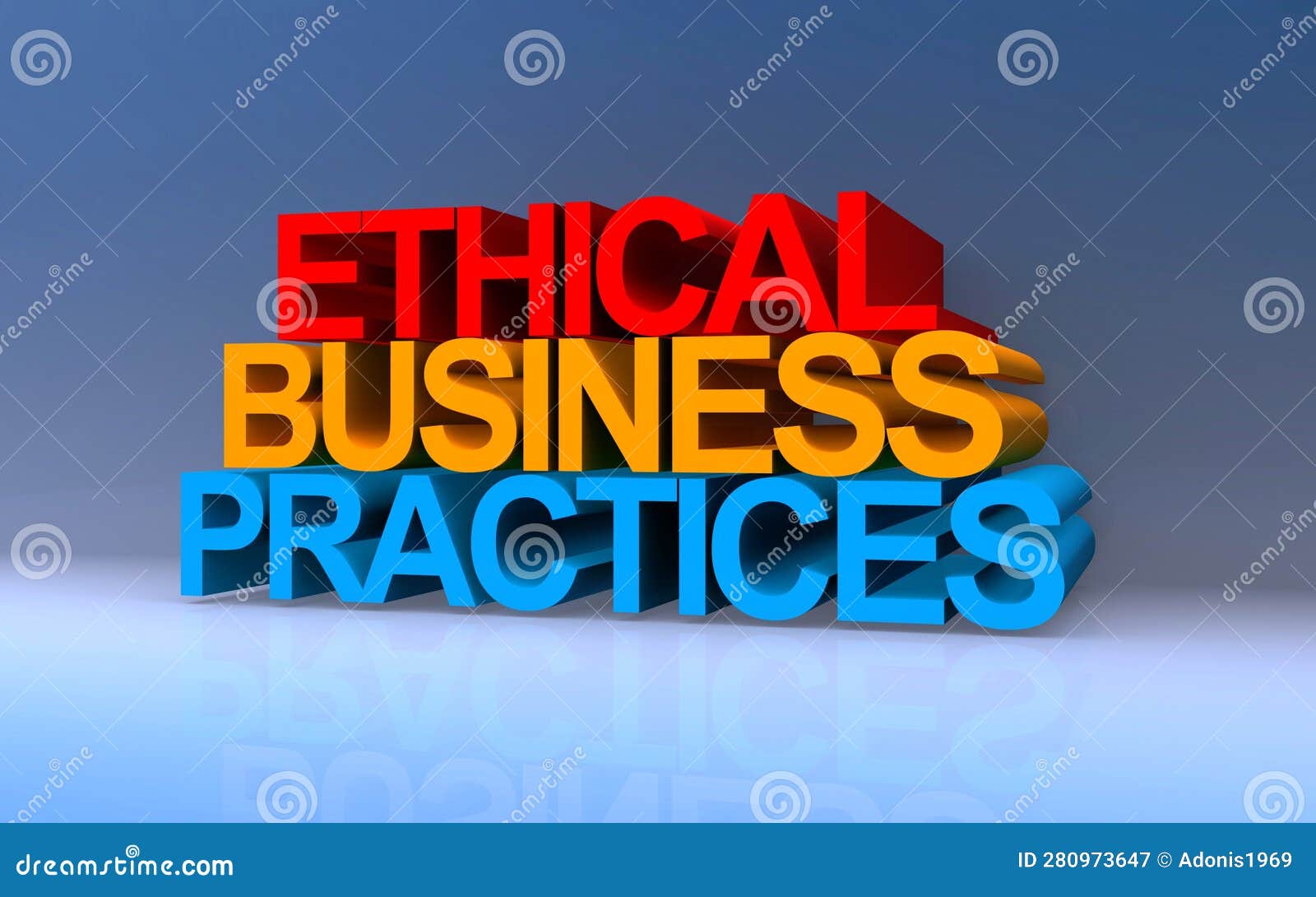 Ethical Business Practices on Blue Stock Illustration - Illustration of ...