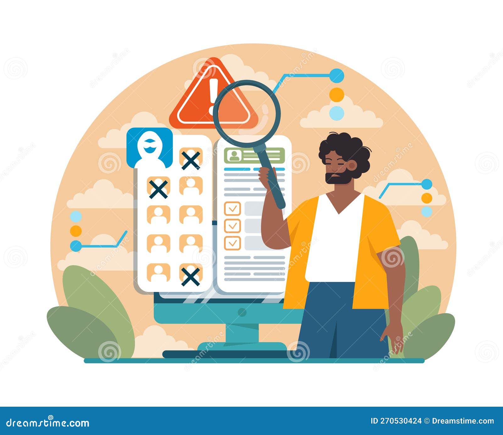 Ethical Hacker. Character Conducting a Security Penetration Test Stock ...