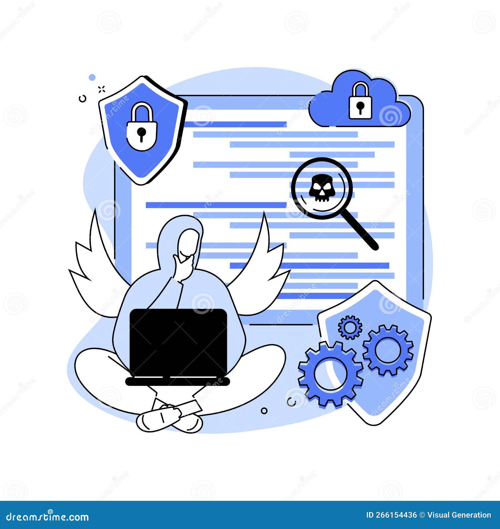 Ethical Hacker Isolated Cartoon Vector Illustrations. Stock Vector ...