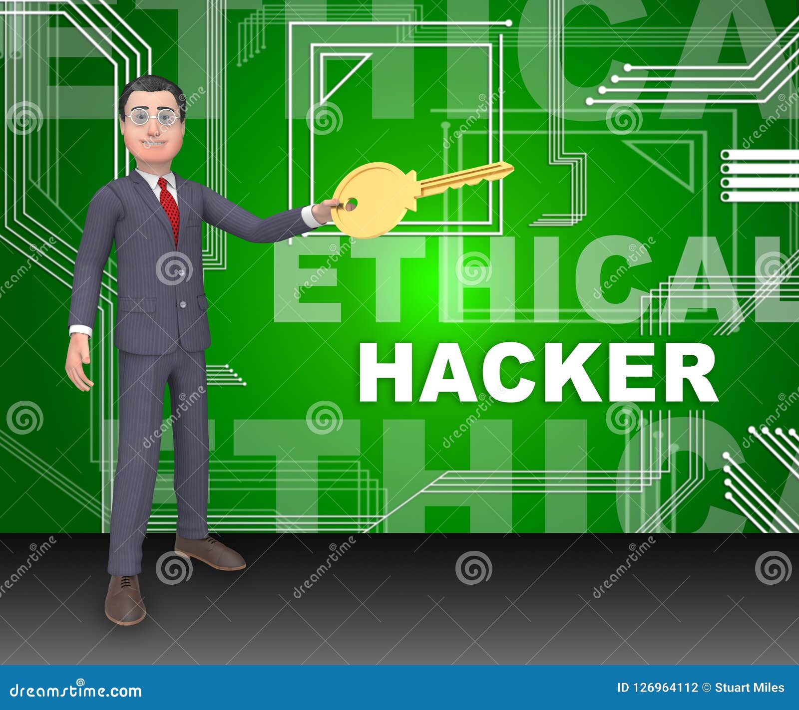 Ethical Hacker Tracking Server Vulnerability 3d Rendering Stock ...