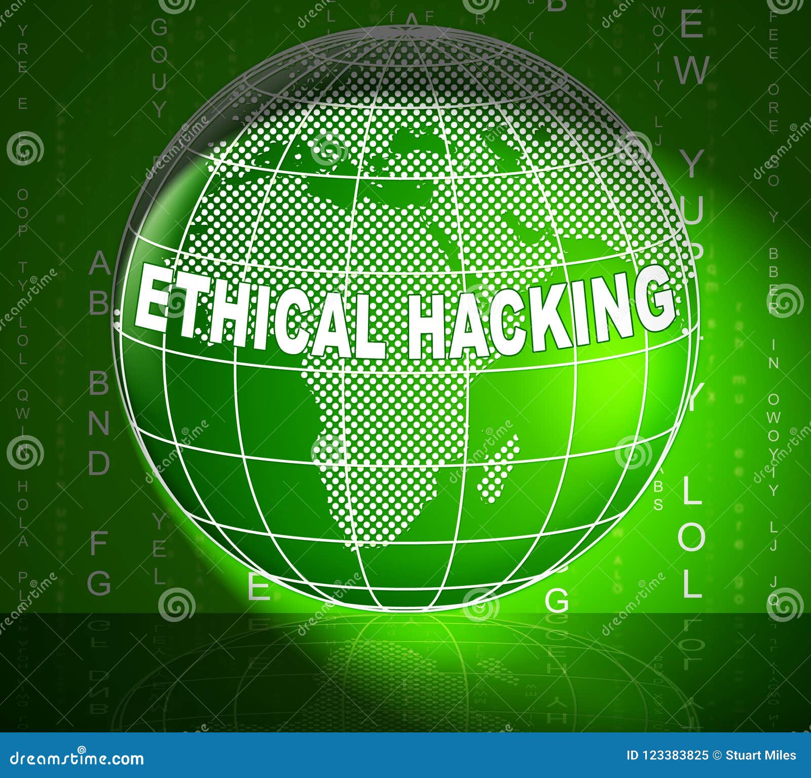 Ethical Hacking Data Breach Tracking 2d Illustration Stock Photography ...