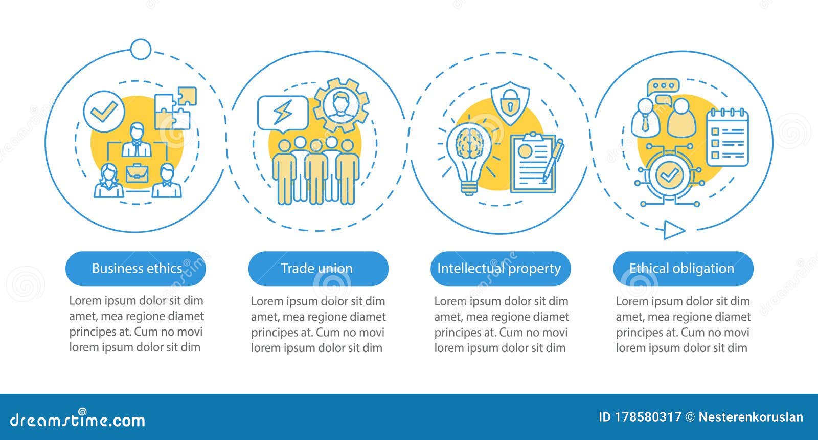 Ethical Management Vector Infographic Template Stock Vector ...