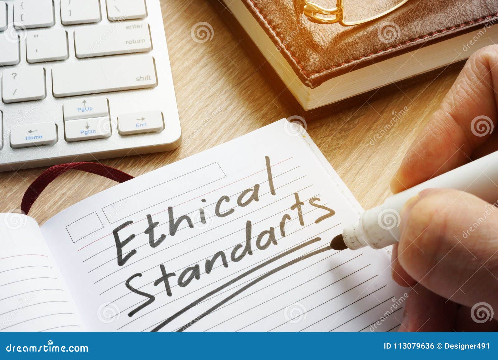 Ethical Standards Written in Note. Stock Photo - Image of corporate ...
