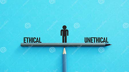 Ethical or Unethical is Shown Using the Text Stock Photo - Image of ...