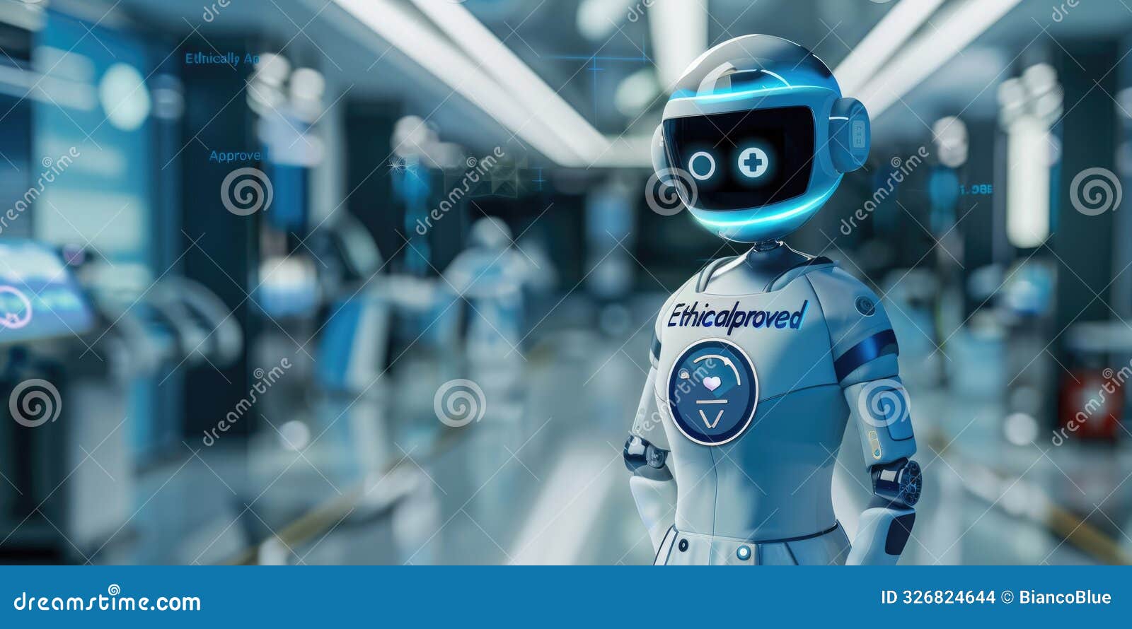 A Highly Advanced AI Robot with Ethical Approval, Thriving in a ...