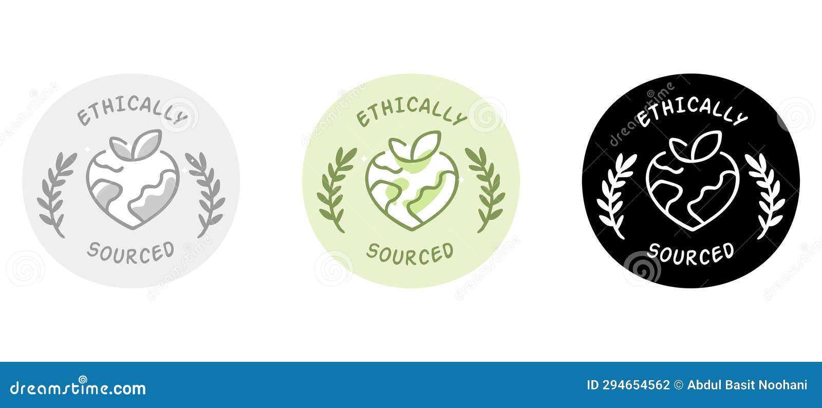 Ethically Sourced. Natural And Organic Products. Vector Stock ...