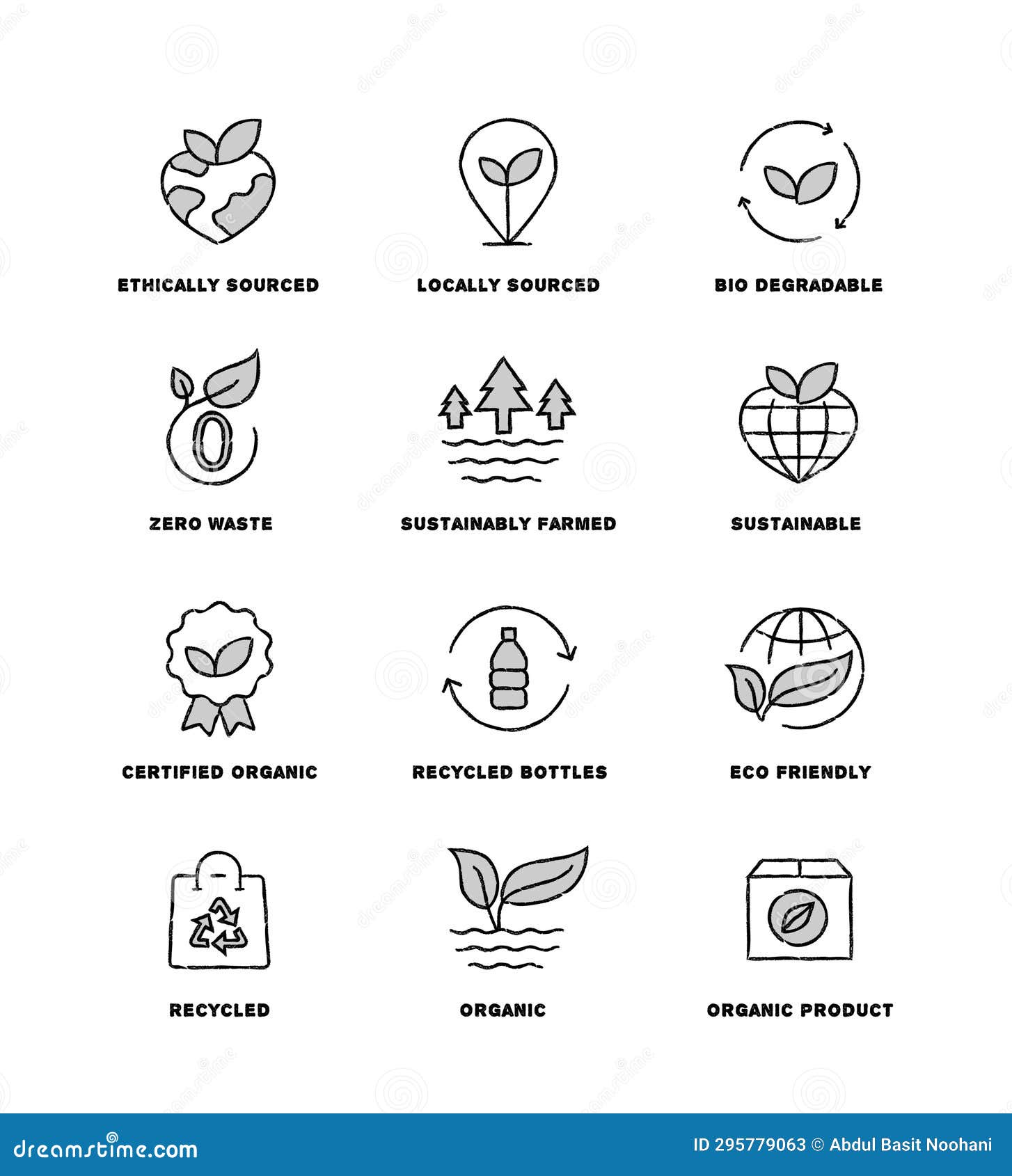 Ethically Sourced. Natural And Organic Products. Vector Stock ...