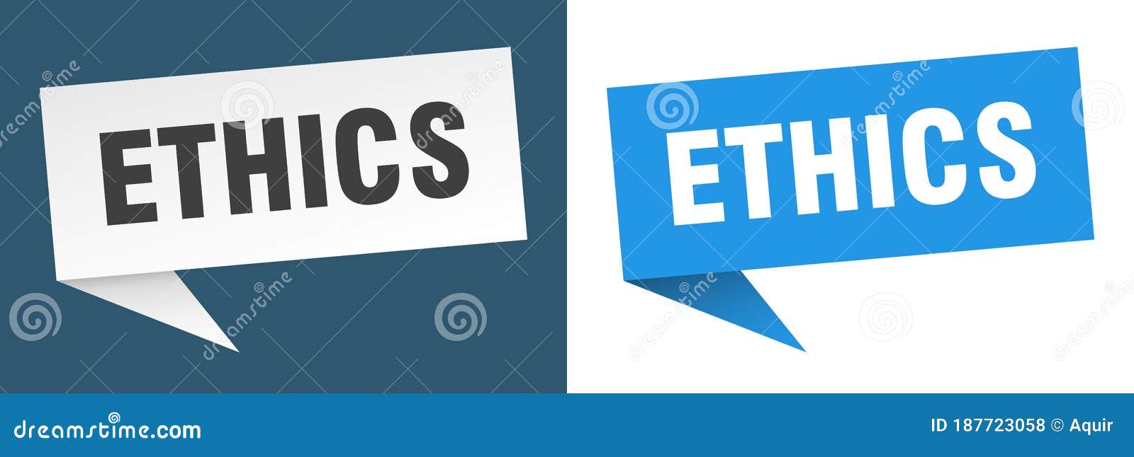 Ethics Banner. Ethics Speech Bubble Label Set Stock Vector ...