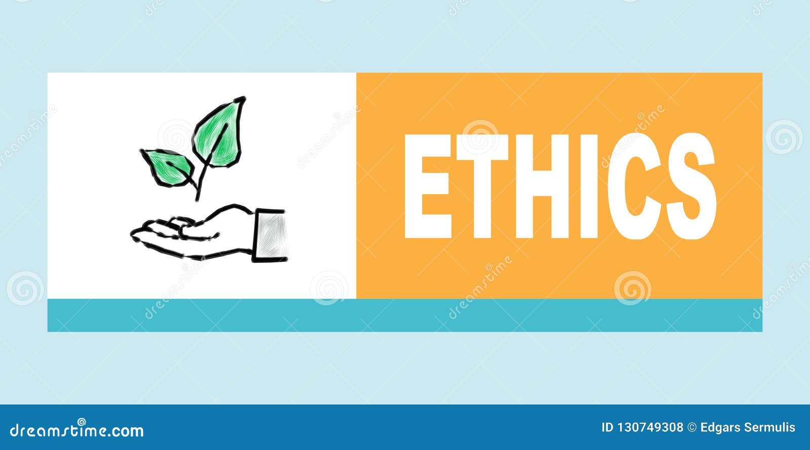 Ethics Concept. Illustration with Different Colored Squares Stock ...