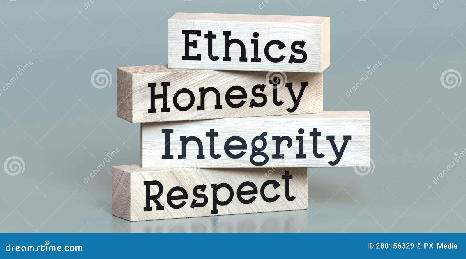 Ethics, Honesty, Integrity, Respect - Words on Wooden Blocks Stock ...