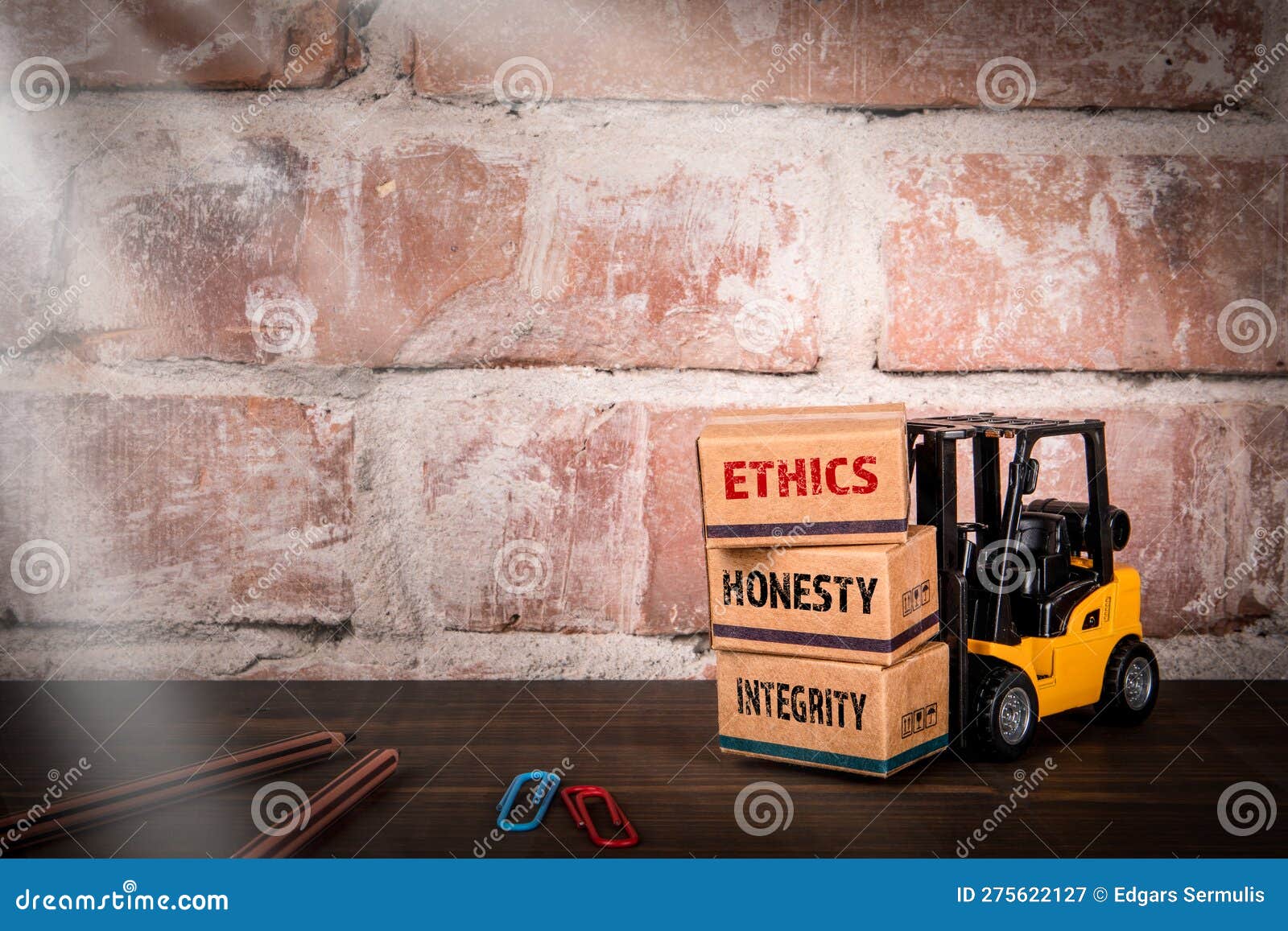 ETHICS, HONESTY and INTEGRITY Words on Cardboard Packaging Boxes Stock ...