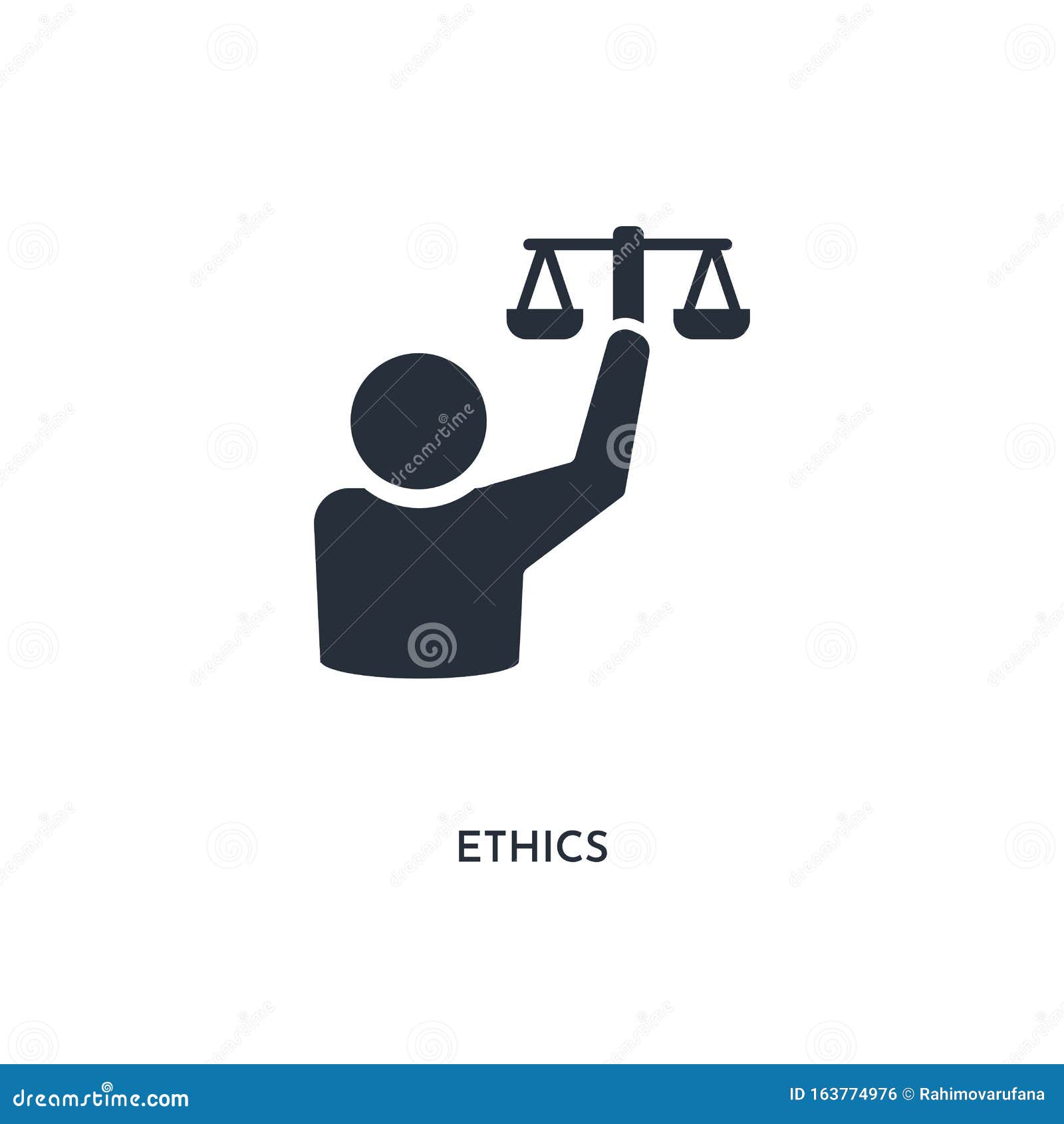 Ethics Icon. Simple Element Illustration. Isolated Trendy Filled Ethics ...