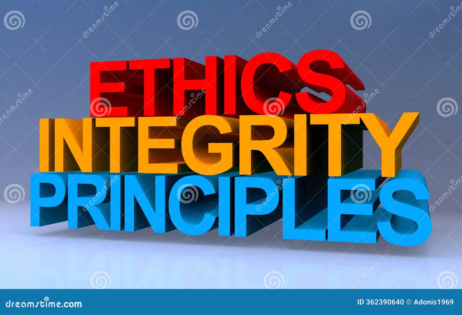 Ethics Integrity Principles on Blue Stock Illustration - Illustration ...