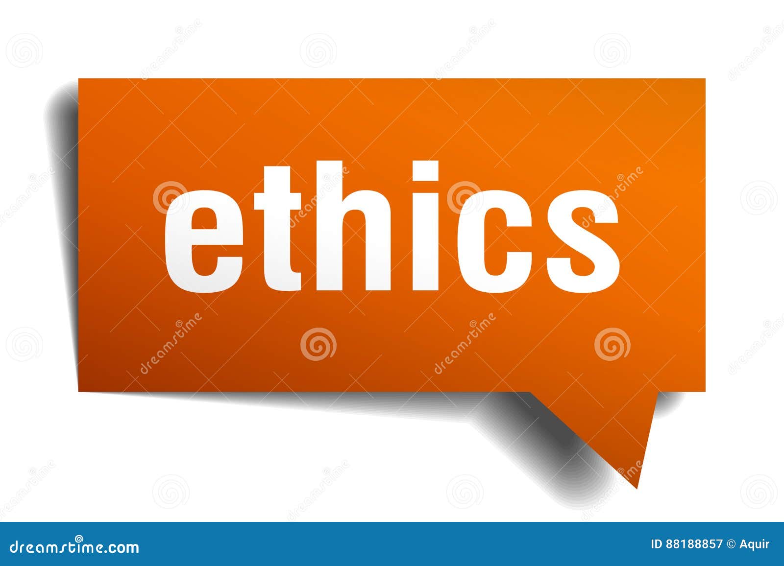 Ethics Orange Speech Bubble Stock Vector - Illustration of vector, ethics: 88188857