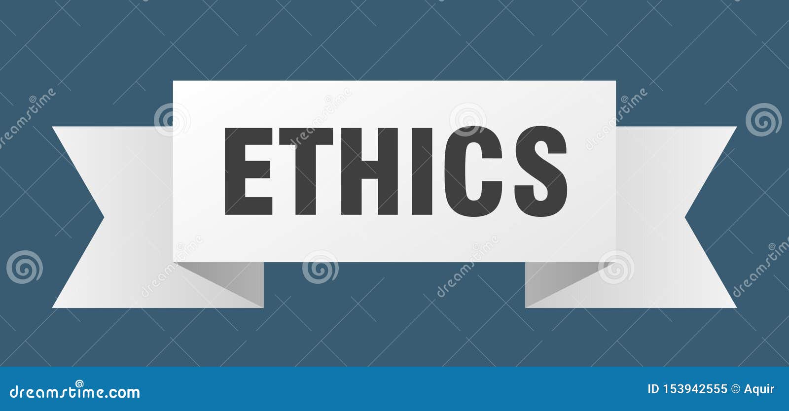 Ethics ribbon. stock vector. Illustration of ribbon - 153942555
