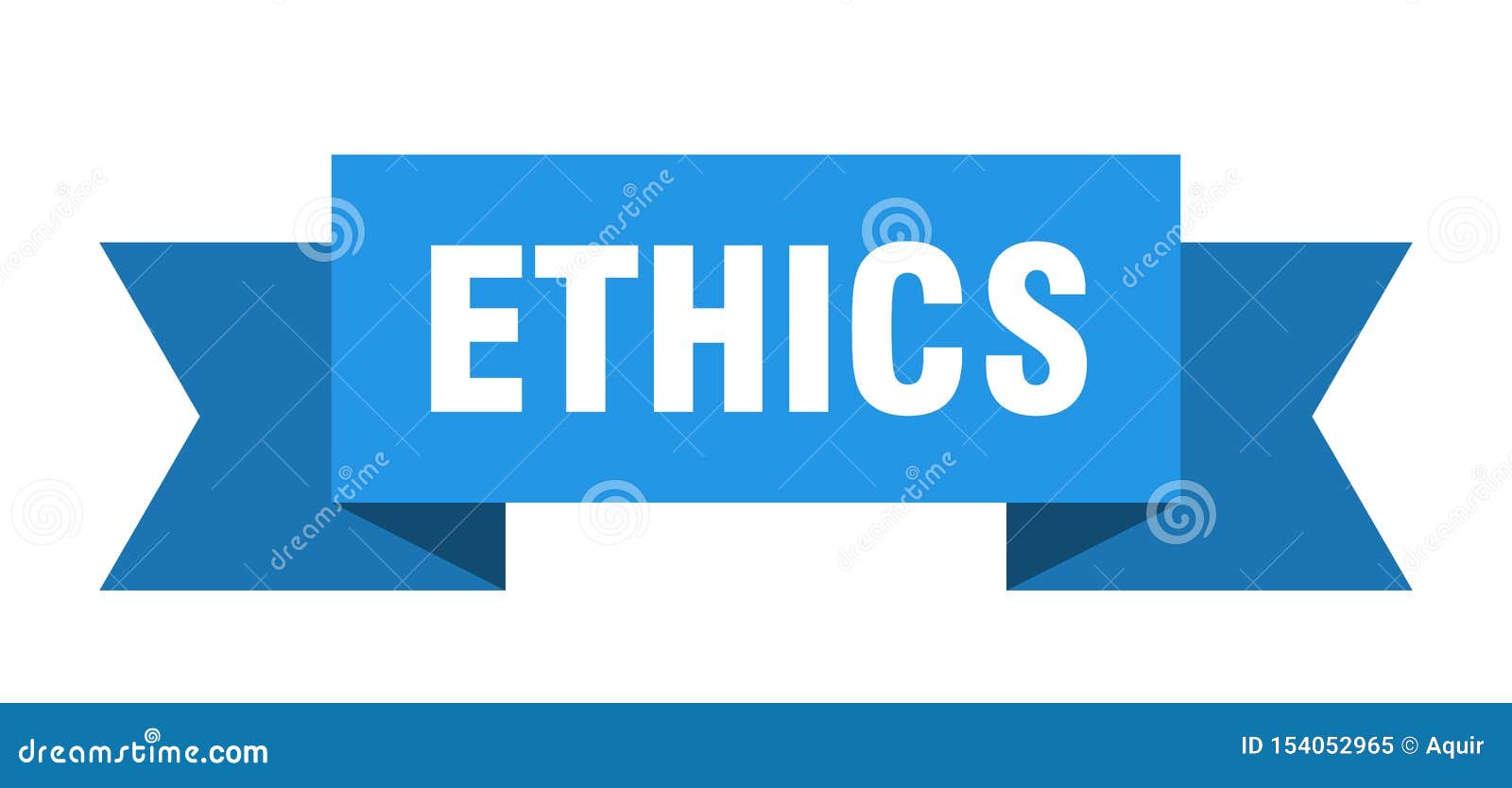 Ethics ribbon. stock vector. Illustration of graphic - 154052965