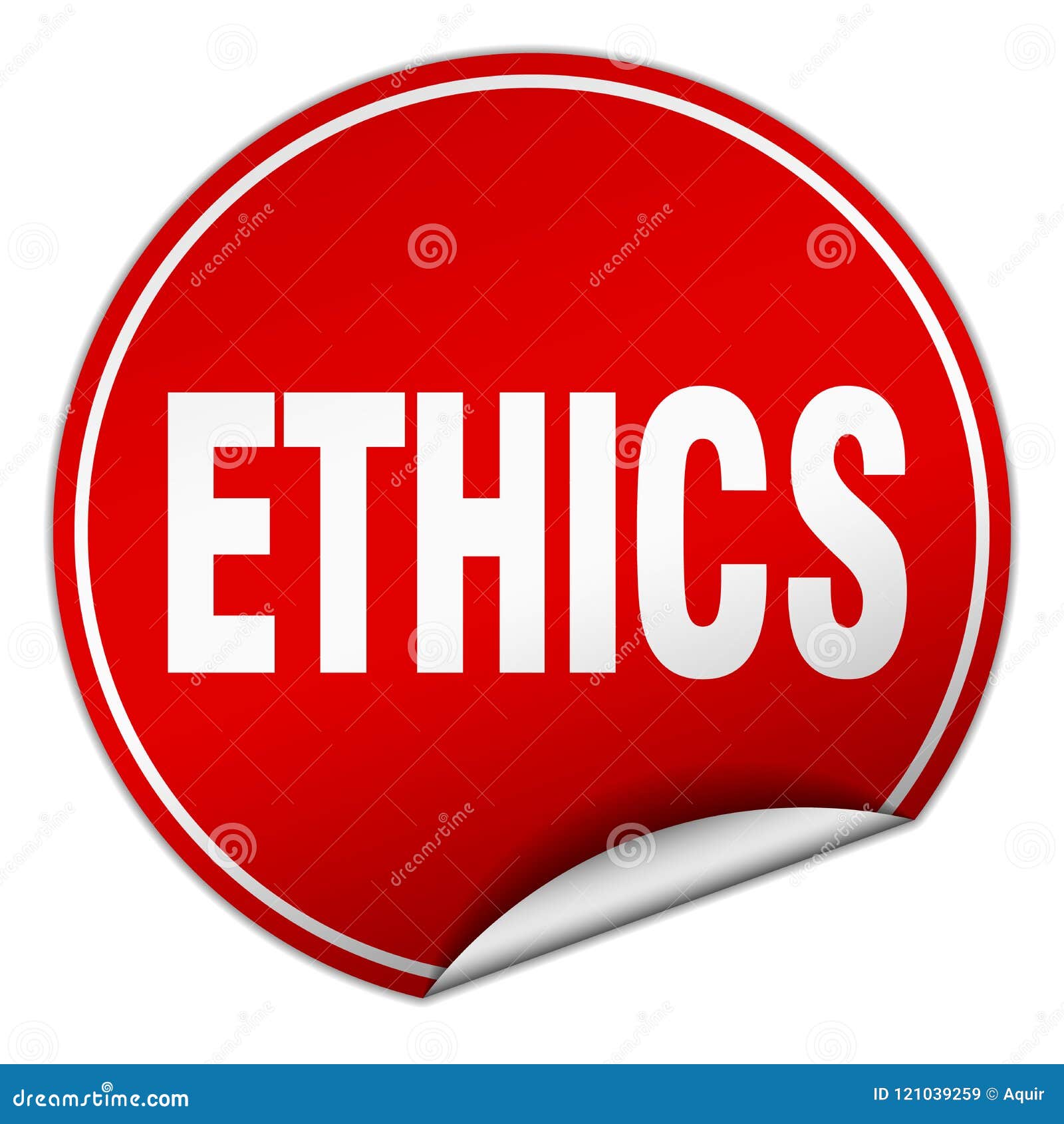 Ethics sticker stock vector. Illustration of sign, label - 121039259