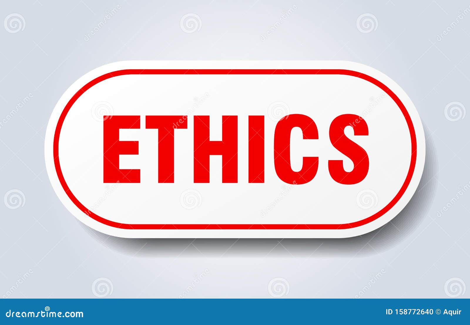 Ethics sticker. stock vector. Illustration of sign, badge - 158772640