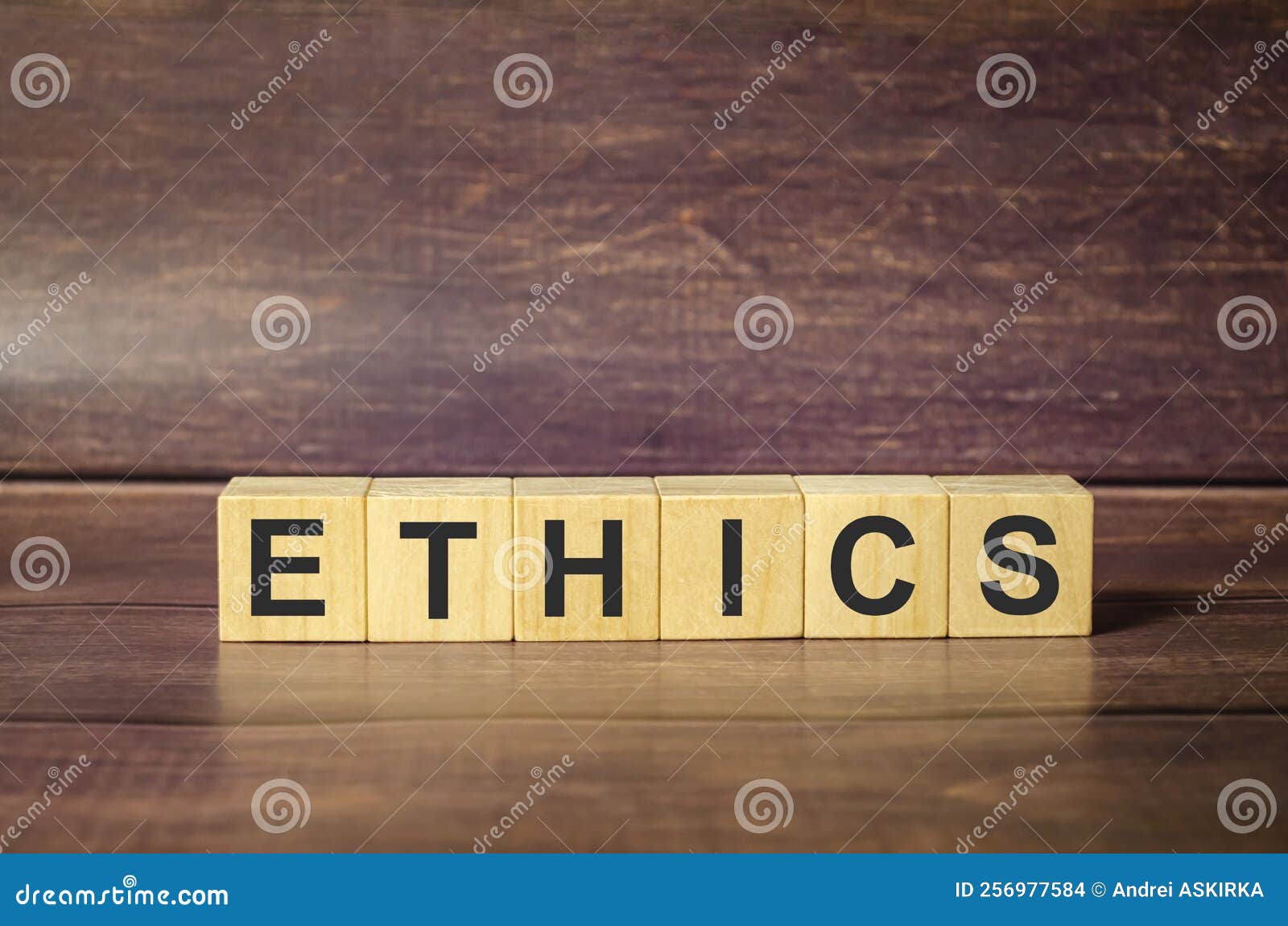 Ethics Symbol. Concept Words Ethics on Wooden Blocks Stock Photo ...