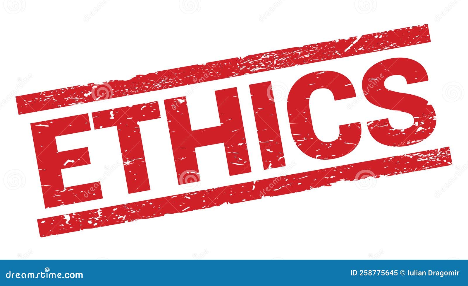 ETHICS Text on Red Rectangle Stamp Sign Stock Illustration ...