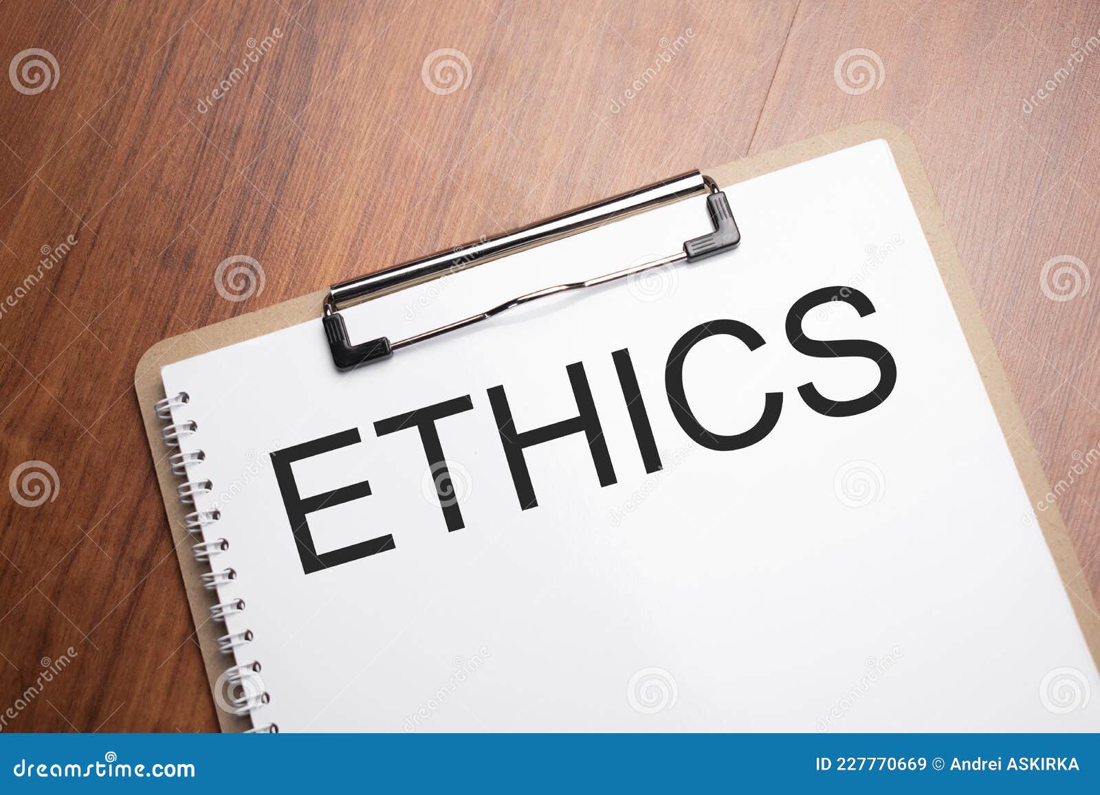 Ethics Text on White Paper on the Wood Table Stock Image - Image of ...