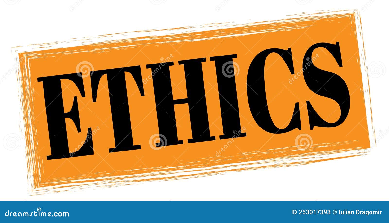 ETHICS Text Written on Orange-black Stamp Sign Stock Illustration ...