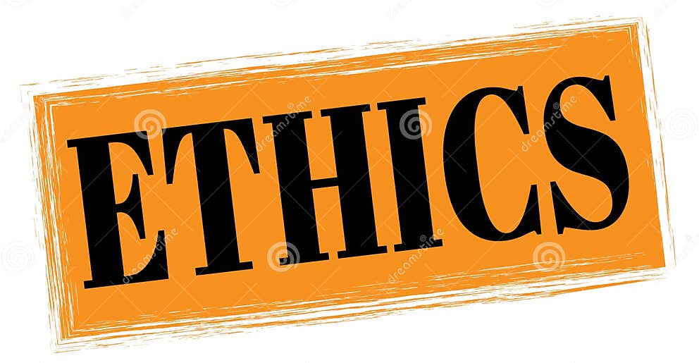 ETHICS Text Written on Orange-black Stamp Sign Stock Illustration ...