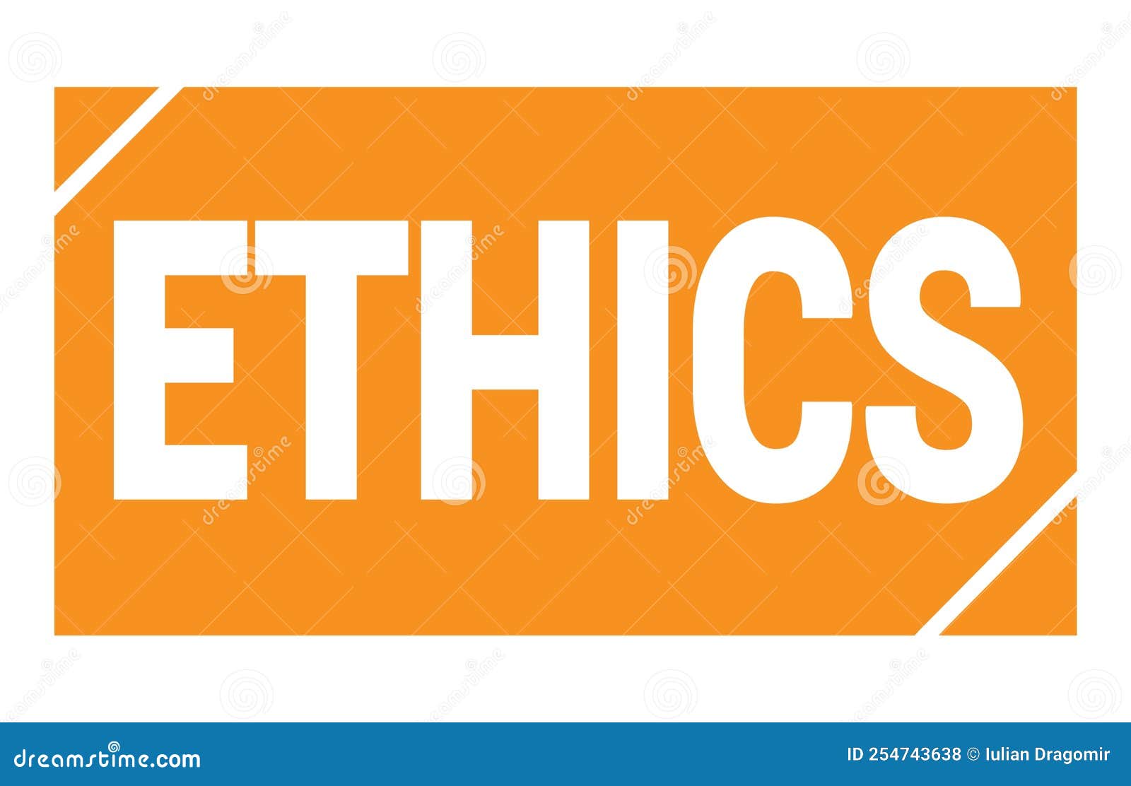 ETHICS Text Written on Orange Stamp Sign Stock Illustration ...