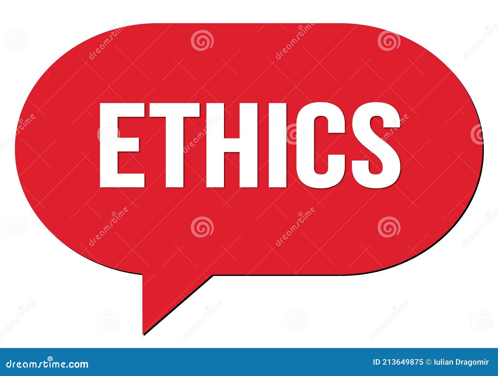 ETHICS Text Written in a Red Speech Bubble Stock Illustration ...